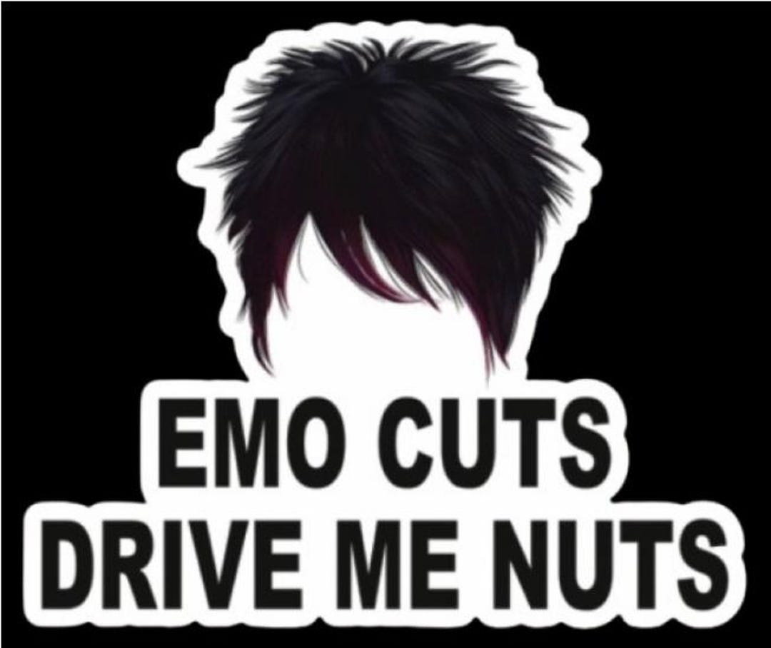 Funny "emo Cuts Drive Me Nuts" DIE CUT DECAL Bumper Sticker Goth Girl ...