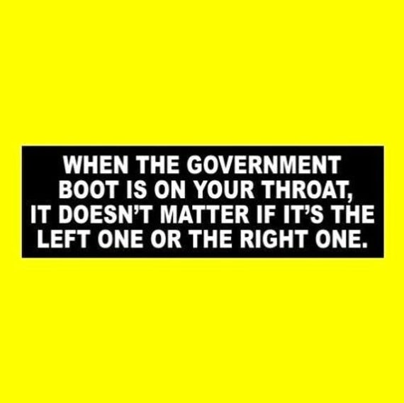 New when the Government Boot is on Your Throat - Etsy