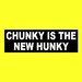 Funny "chunky is the New Hunky" BUMPER STICKER Decal, Redneck, Rat Rod ...