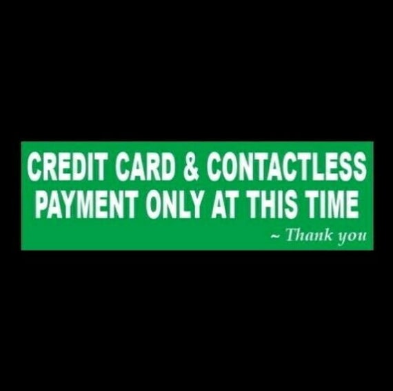 Credit Card Decals Signs