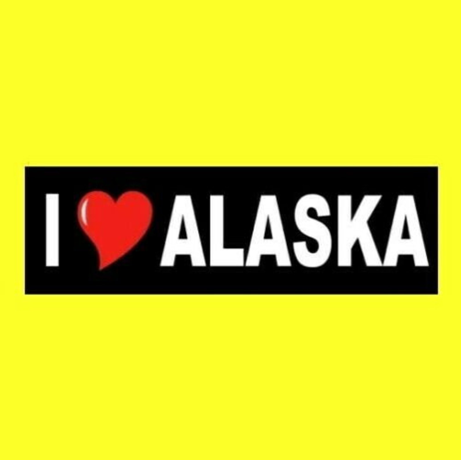 New "i LOVE Alaska" Bumper Sticker, Window Decal, State, Anchorage ...