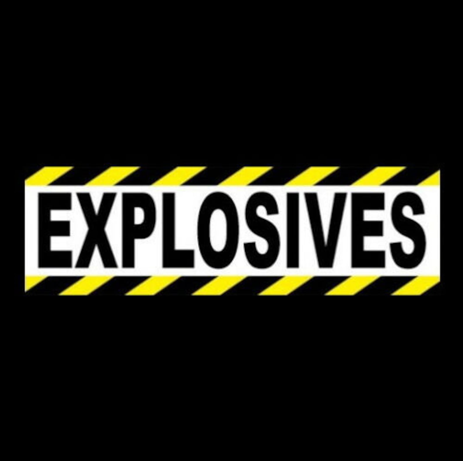 Funny "explosives" Construction Decal BUMPER STICKER Sign Coal Miner ...