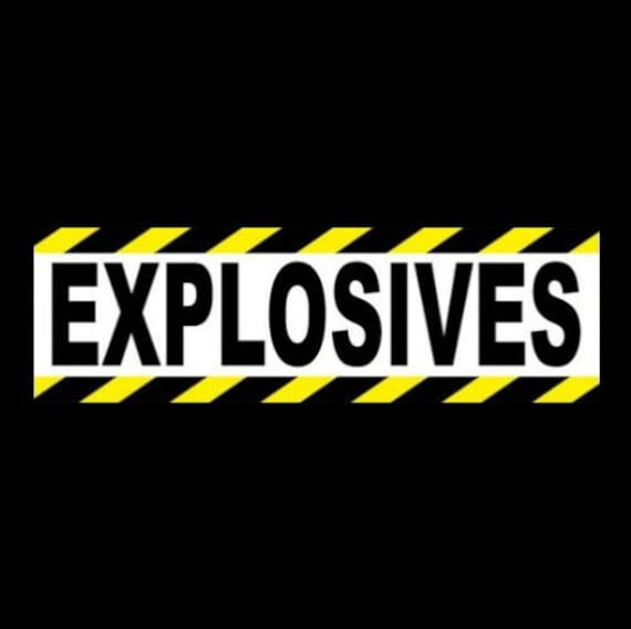 Funny explosives Construction Decal BUMPER STICKER - Etsy