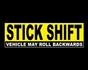 Funny stick Shift Bumper Sticker Manual - Etsy