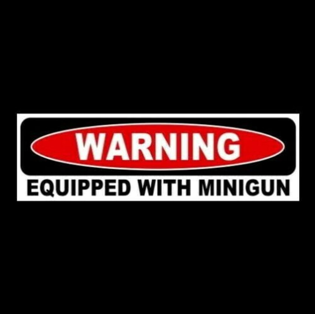 Funny equipped WITH Minigun Bumper Sticker Rat - Etsy