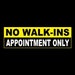 New "no Walk-ins - Appointment Only" Business STICKER, Decal Sign, Hair ...