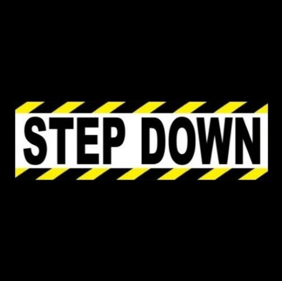 New step Down Business Store Safety STICKER - Etsy