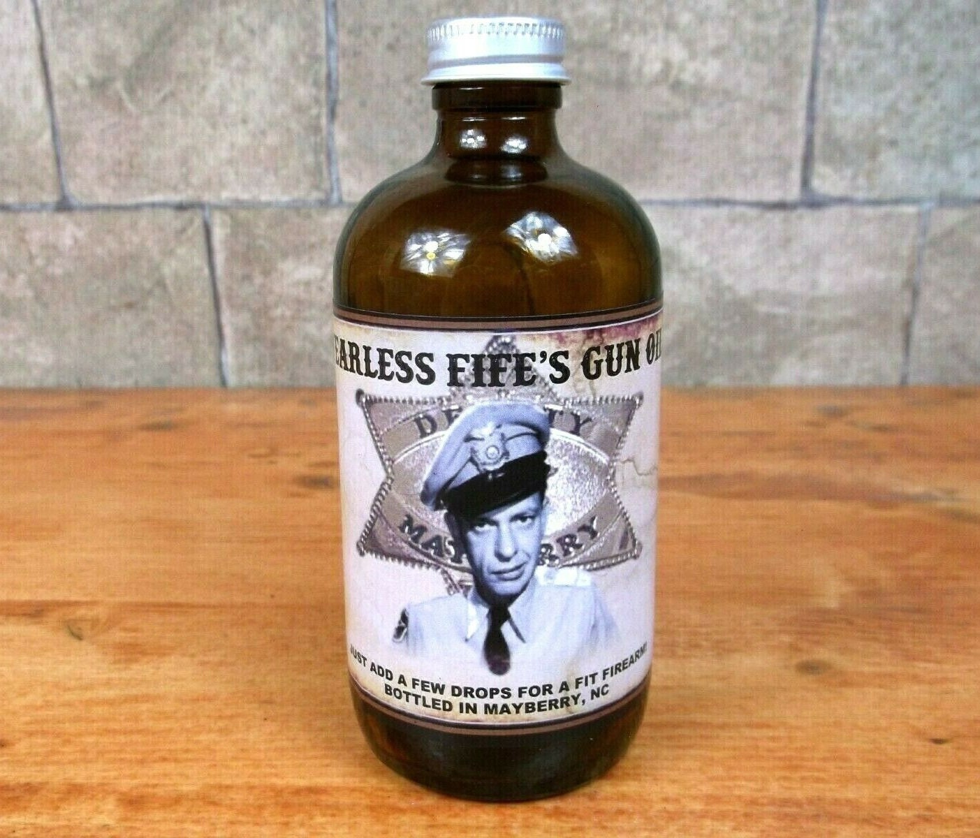 New fearless Fife's Gun Oil BARNEY FIFE BOTTLE | Etsy