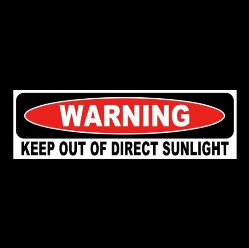 Funny keep Out of Direct Sunlight Goth Girl Vampire BUMPER STICKER ...