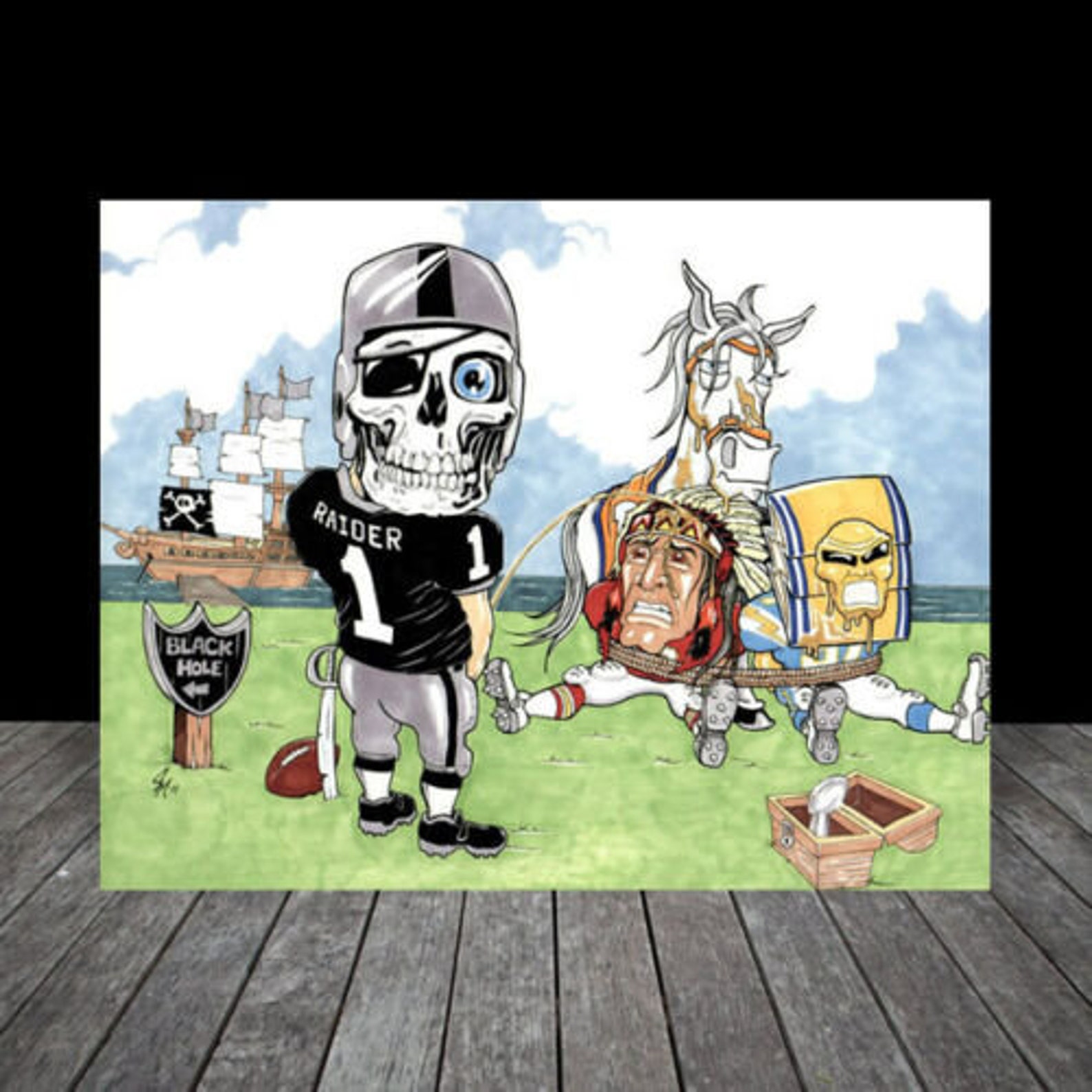 OAKLAND RAIDERS Football POSTER Art Pro Football Raiders - Etsy