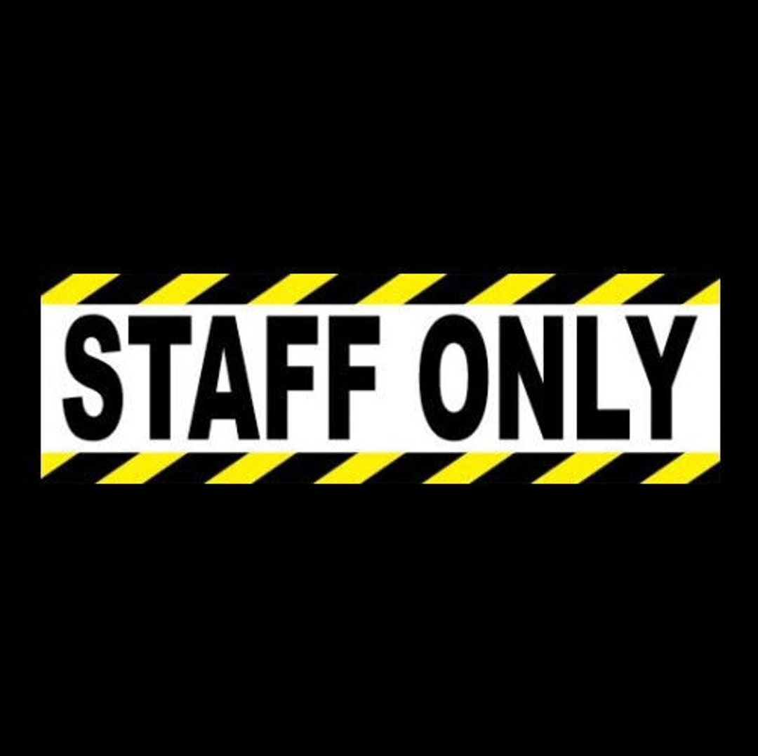 New "staff Only" Warning Sticker, Vinyl Decal Sign Business Restaurant ...