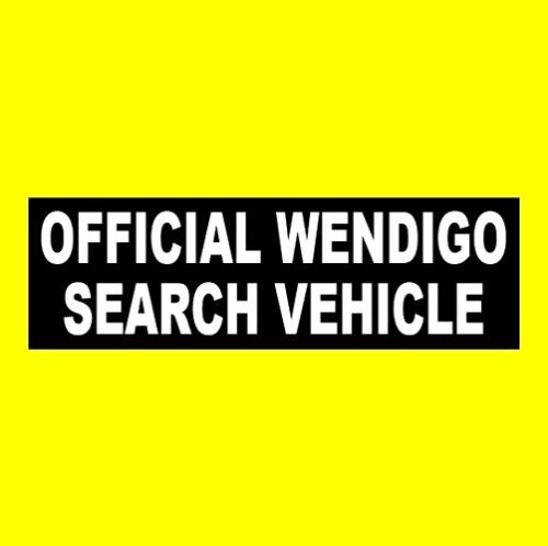 Funny official Wendigo Seach Vehicle BUMPER STICKER Cryptid Monster ...