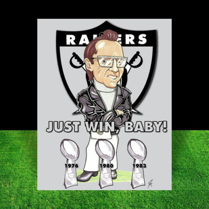 New AL DAVIS Oakland Raiders POSTER Art Print, Football, Super Bowl ...