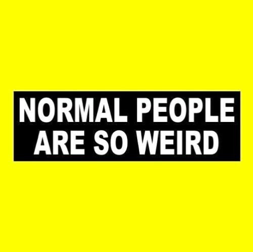 Funny "normal People Are so Weird" BUMPER STICKER Goth Girl Emo Boy ...