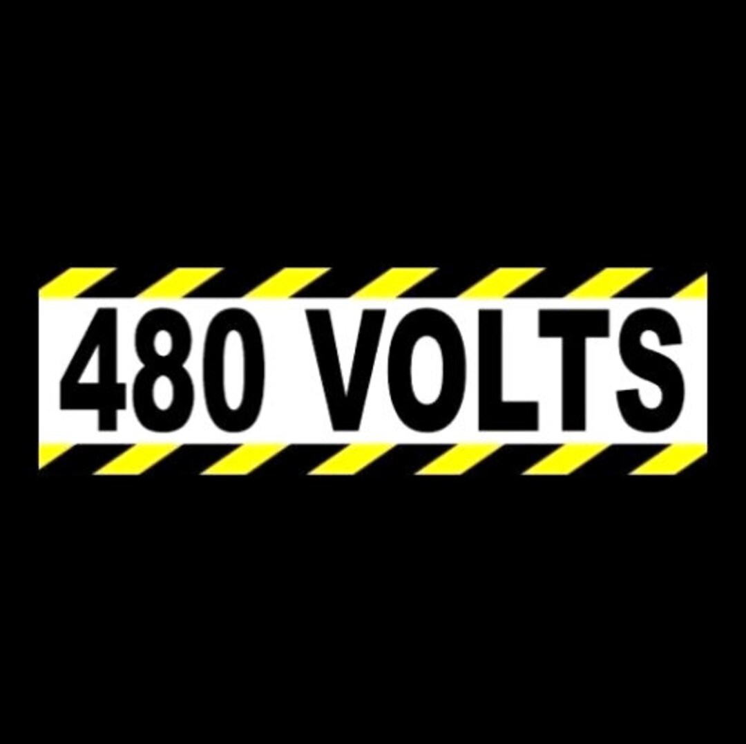 New "480 Volts" Electricity Warning Sticker, Business Sign OSHA ...