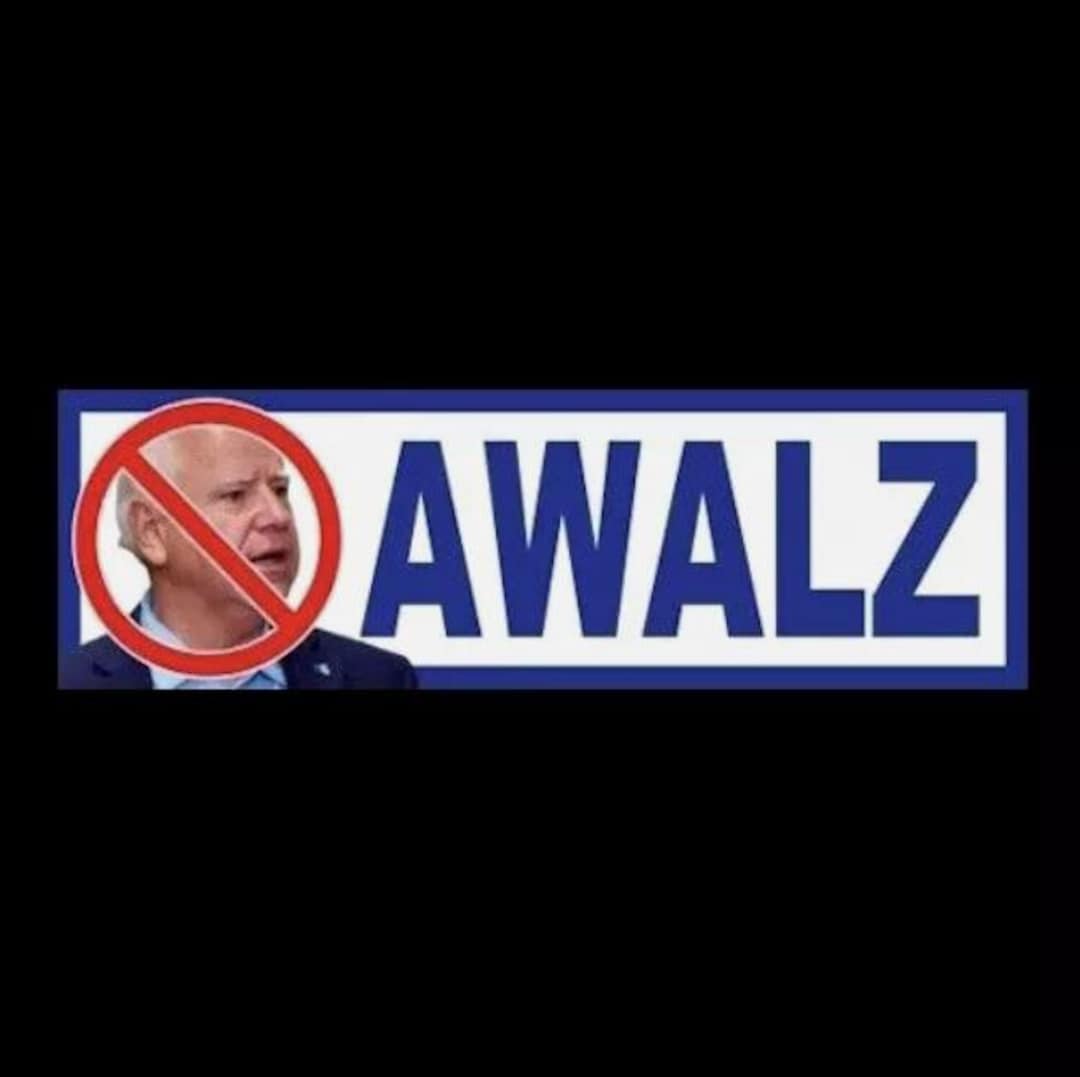 Funny "awalz" Anti Tim Walz Kamala Harris BUMPER STICKER Donald Trump 2024 '24 - Etsy