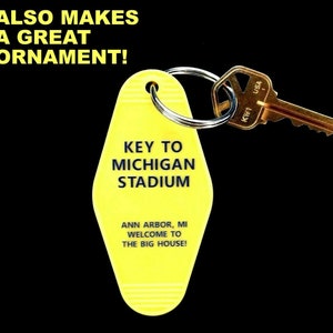 New "key to Michigan Stadium" Michigan Wolverines Football KEY TAG, Ann ...