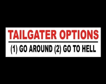 Anti Tailgating Decal - Etsy
