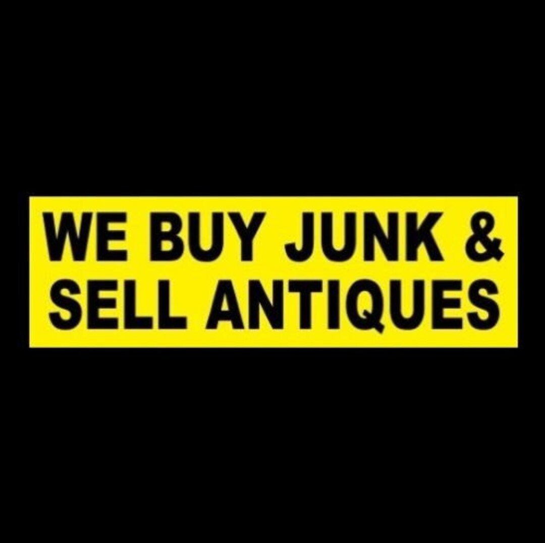 Funny "we Buy Junk & Sell Antiques" BUMPER STICKER Business Decal, Sign ...