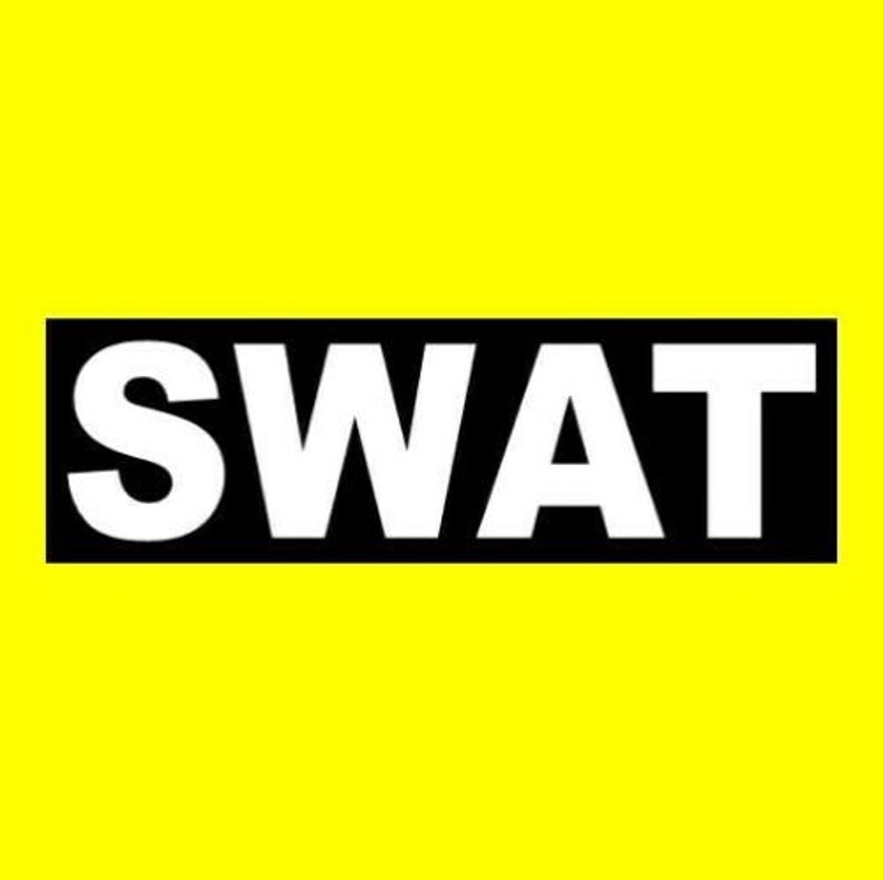 Funny swat Police Officer BUMPER STICKER Swat Team - Etsy