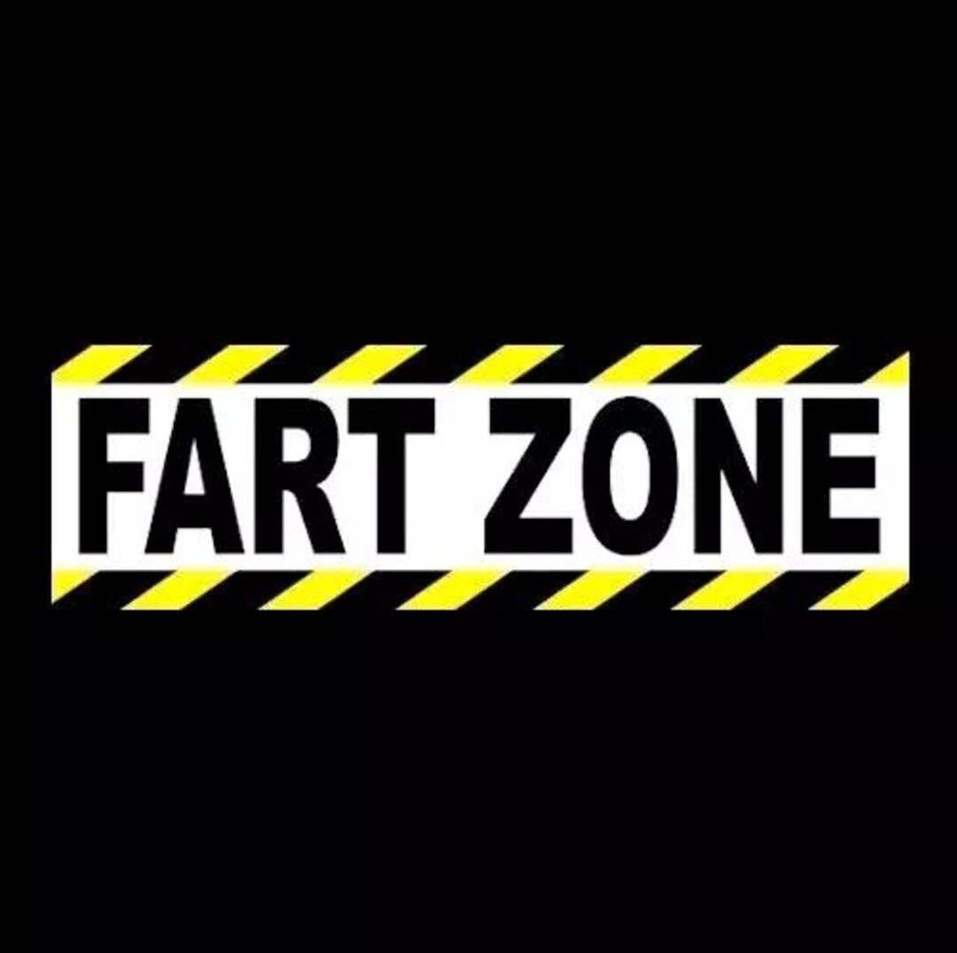 Funny "fart Zone" Warning Sticker, Home Office Decal Bumper Sticker ...
