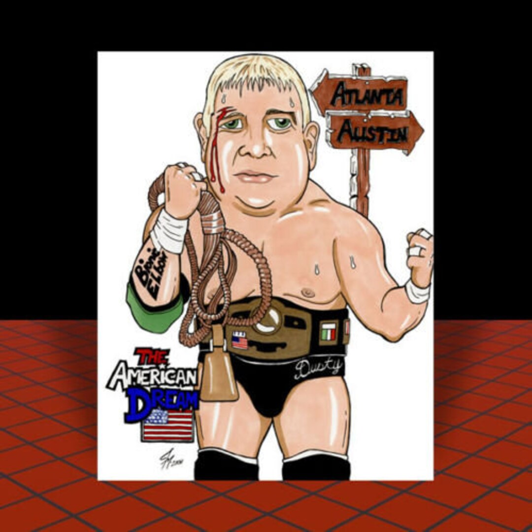DUSTY RHODES Pro Wrestling POSTER Art Nwa Wcw Wwf Wwe the - Etsy