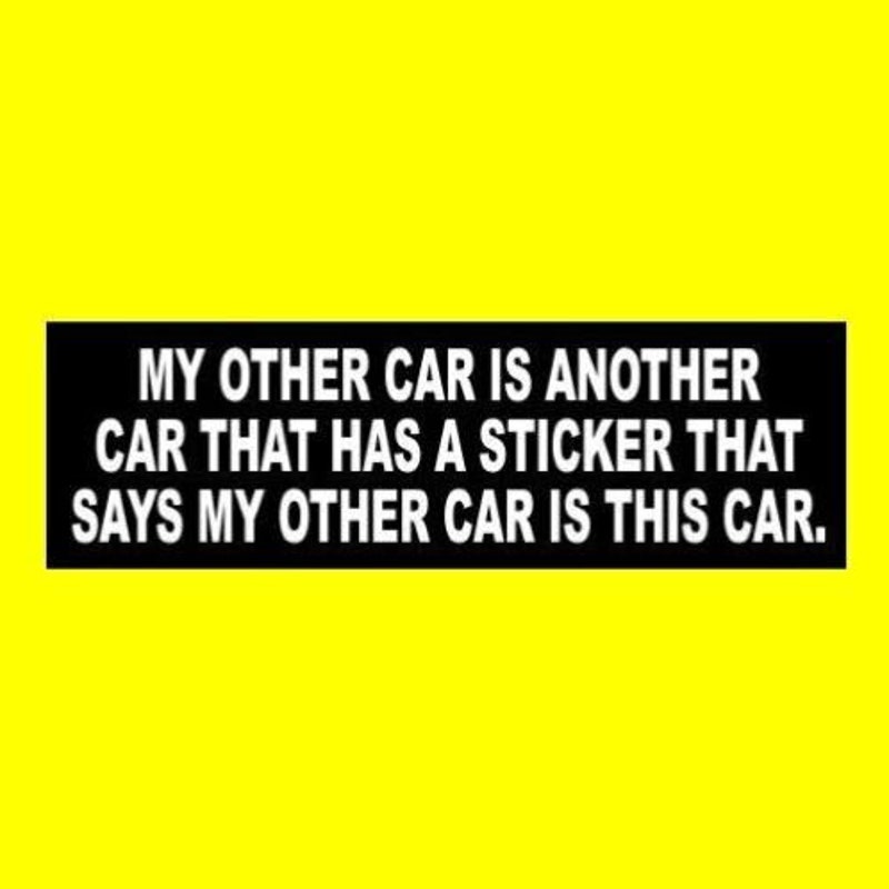 My Other Car is a Bumper Sticker - Etsy
