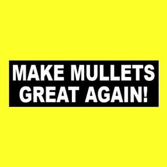 Funny make Mullets Great Again Redneck BUMPER | Etsy