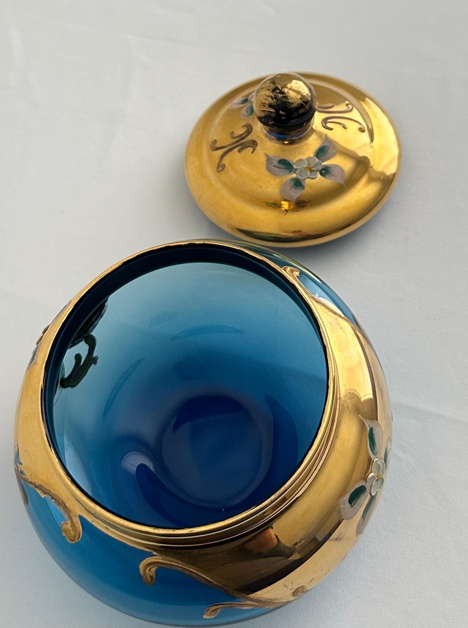 Vintage Venetian Glass Candy Box - Etsy