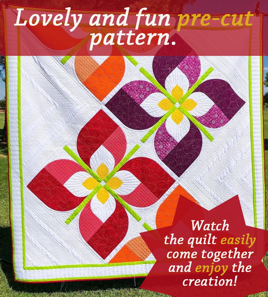 Quilt Kit With Pattern and Fabric, an Intermediate Quilt Project ...