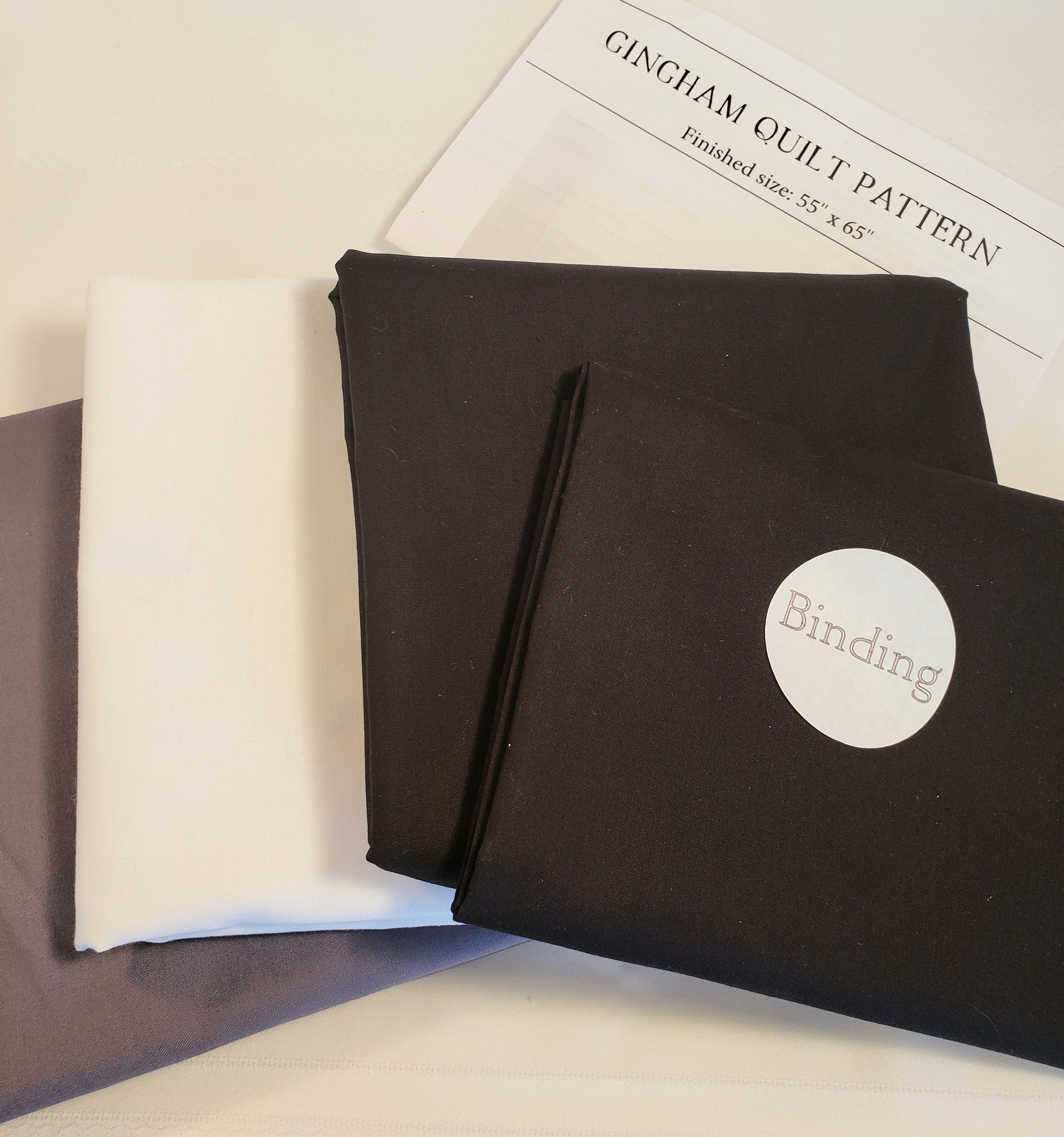 Purple Buffalo Check Quilt Kit With Pattern and Fabric a Beginner Quilt ...