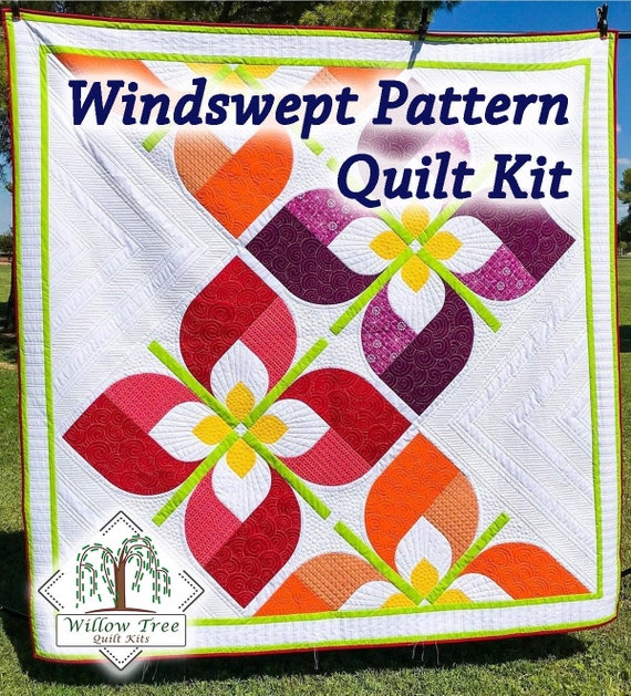 Modern Quilt Kit Using Windswept Pattern. Kit Contains Fabrics - Etsy