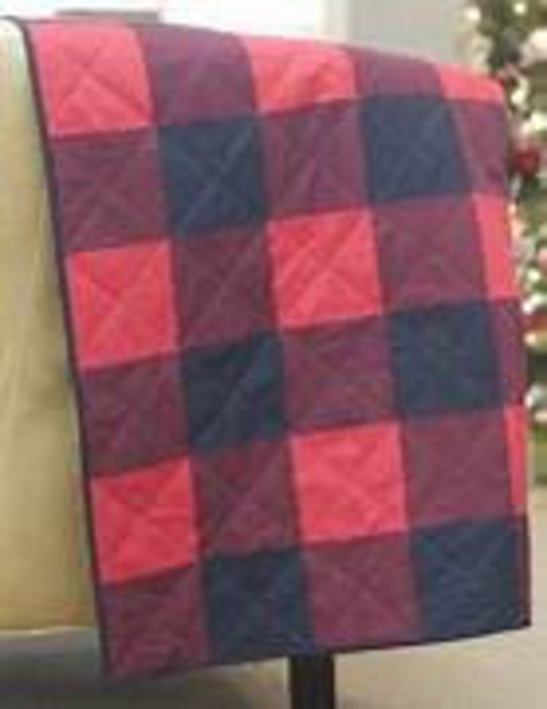 Red/black Buffalo Check Quilt Kit With Pattern Fabric for the Top and ...