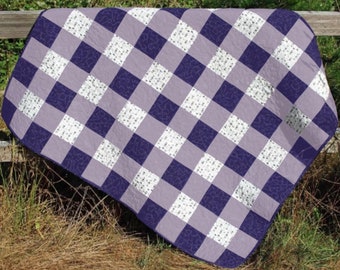 Purple Buffalo Check Fabric - Etsy
