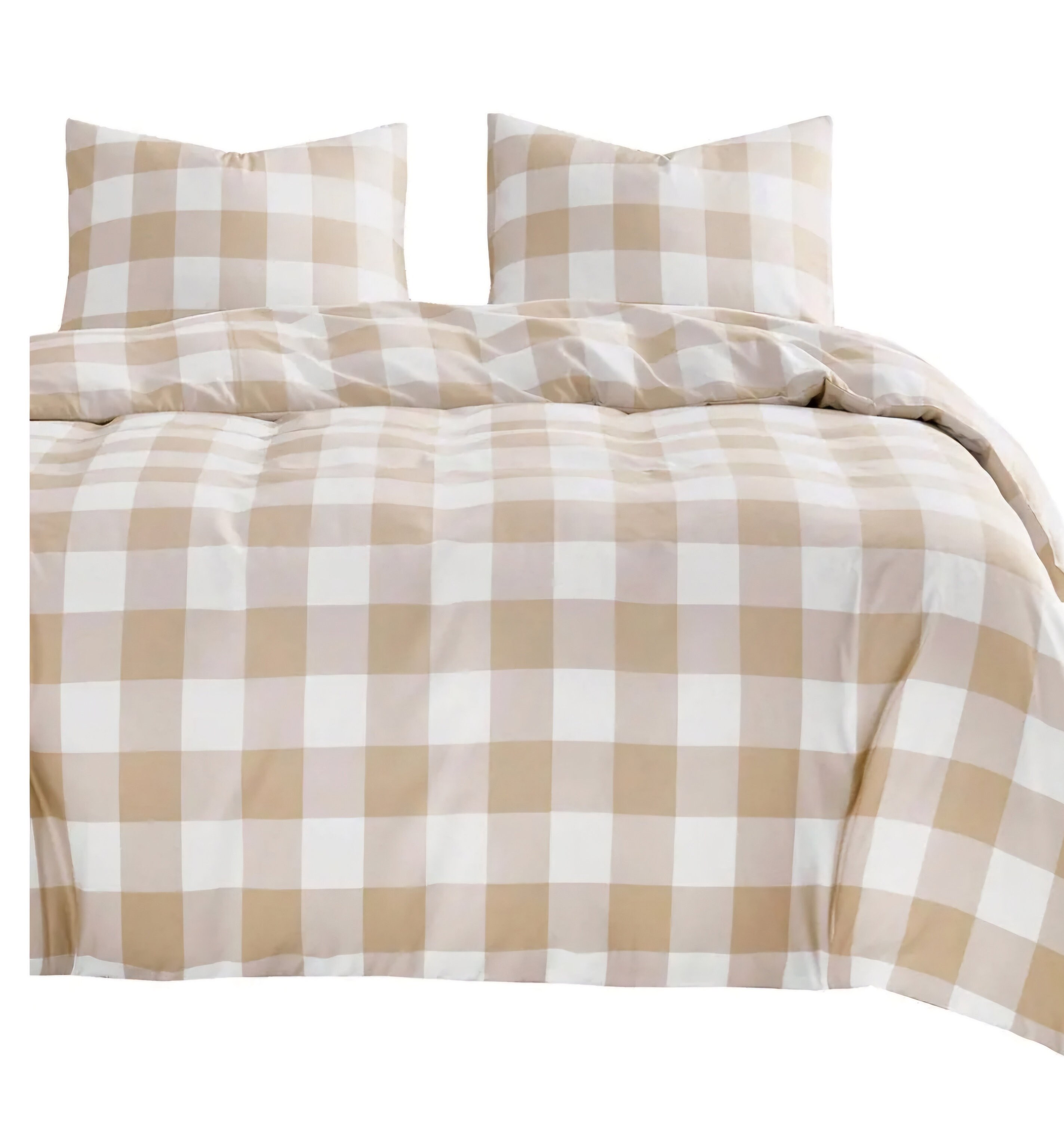 Tan Buffalo Check Quilt Kit With Pattern Fabric for the Top and Binding ...