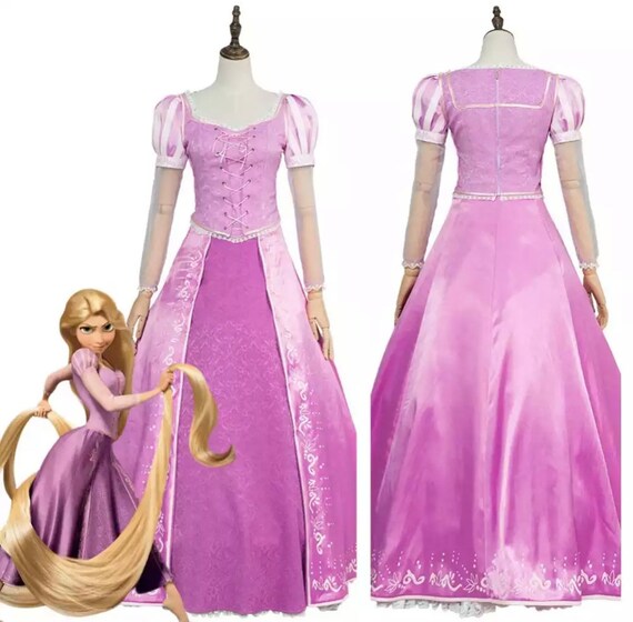 Anime Tangled Princess Rapunzel Fancy Dress Gown Costume Set - Etsy