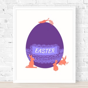 Happy Easter Wall Decor Digital Download Easter Printable - Etsy