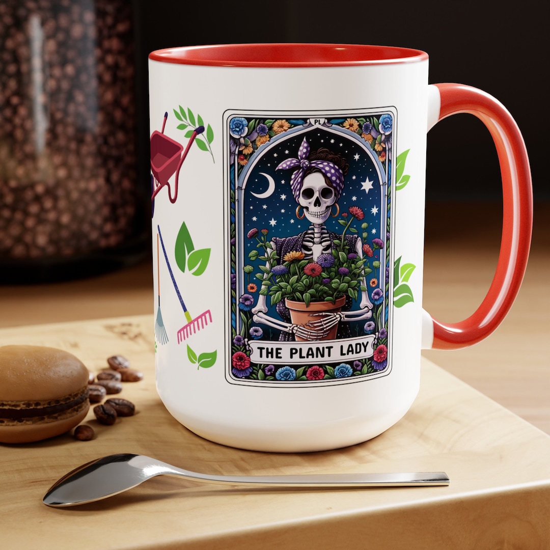 The Plant Lady Mug, Tarot Mug, Tarot Cards, 15oz Mug - Etsy