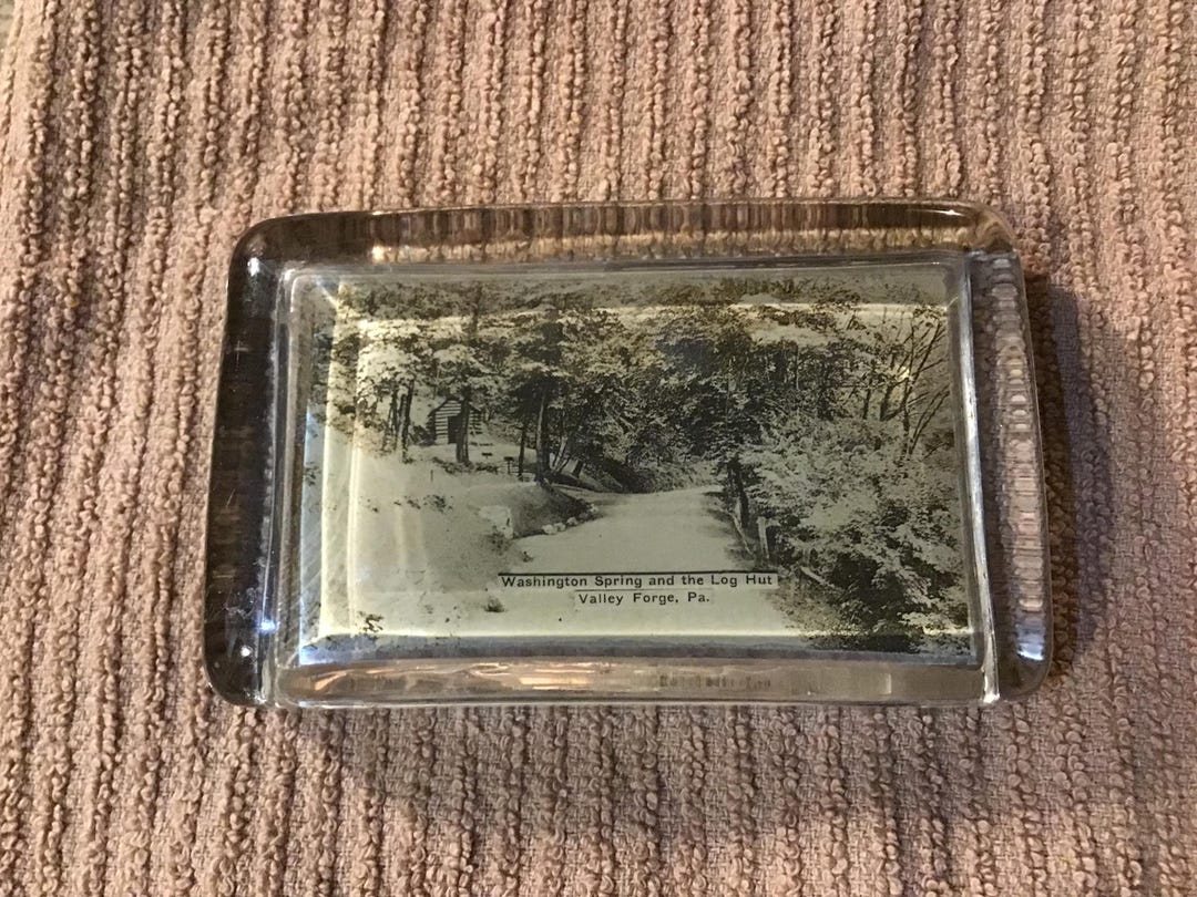 Antique Valley Forge Glass Paperweight - Etsy