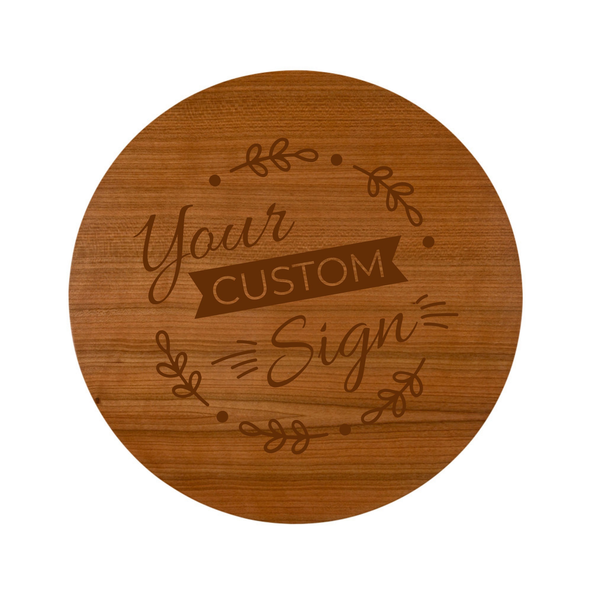 Custom Round Sign for Bible Verse Quote Last Name Logo | Etsy