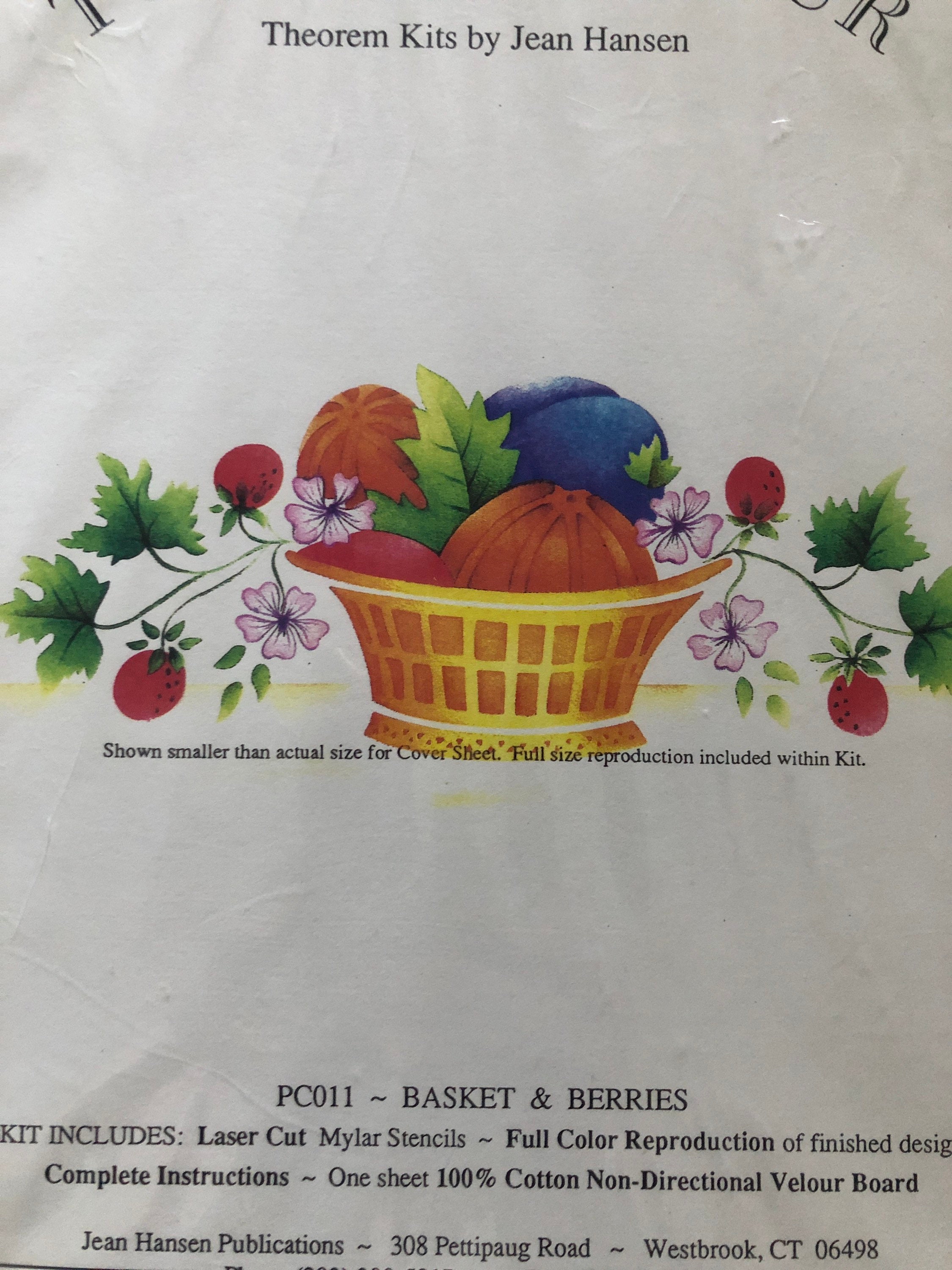 THEOREM STENCIL Basket and Berries Jean Hansen - Etsy