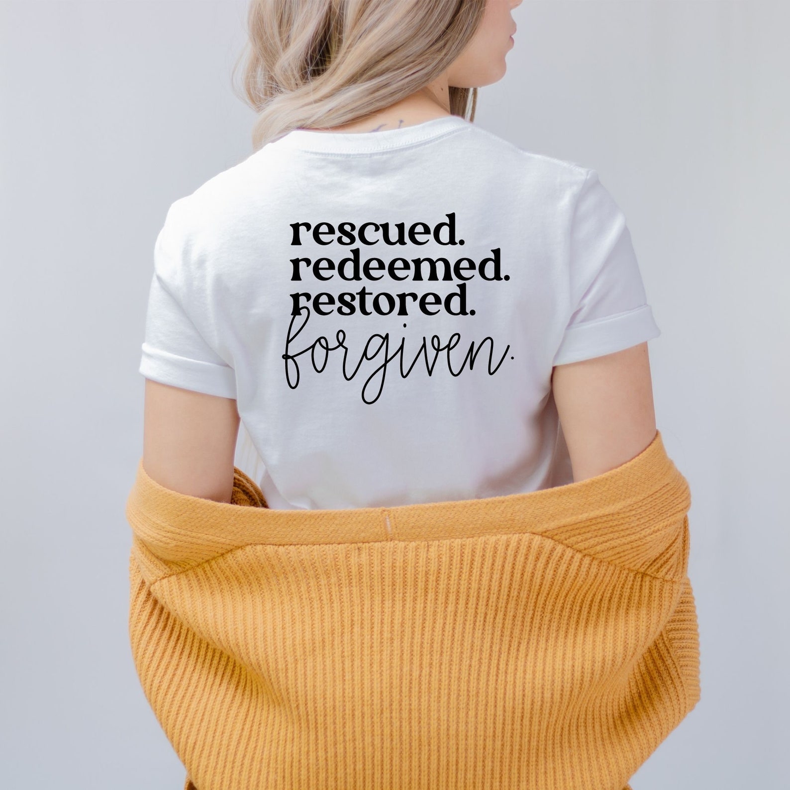 Jesus Svg, Dxf, Png, Rescued Redeemed Restored Forgiven Svg, Bible ...