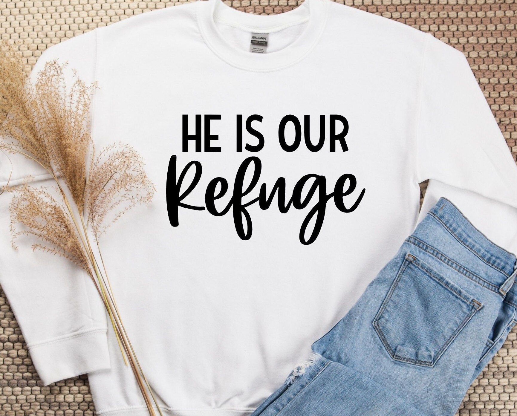 Jesus Svg Dxf Png He is Our Refuge Svg Bible Verse Svg - Etsy