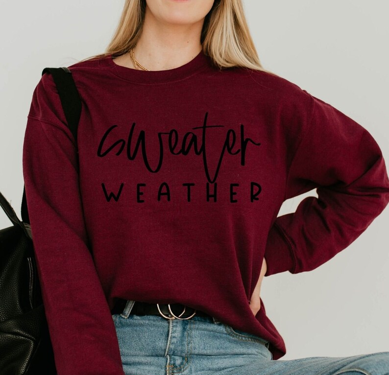 Fall Svg Png Dxf Sweater Weather Svg Autumn Cut File | Etsy