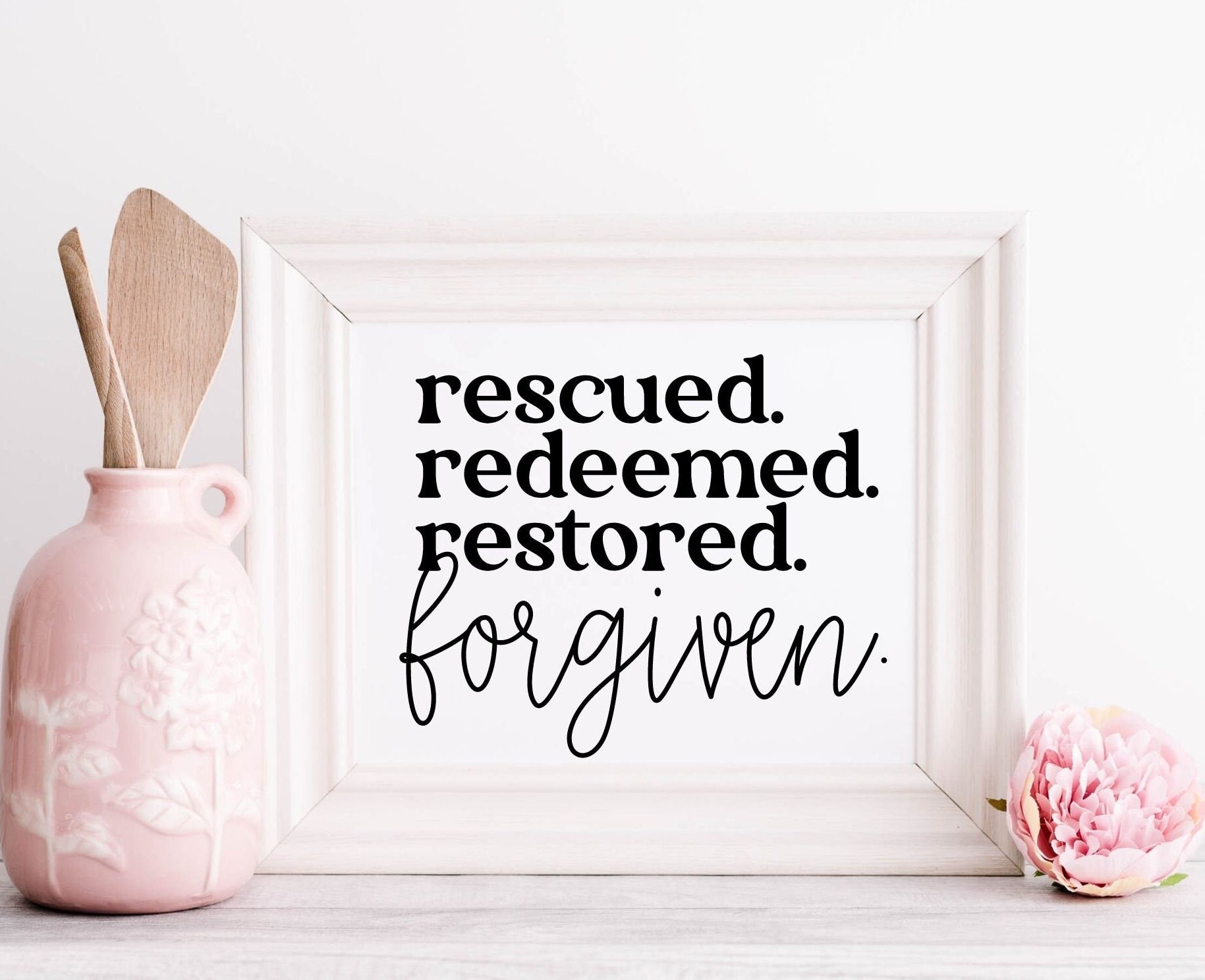 Jesus Svg Dxf Png Rescued Redeemed Restored Forgiven Svg - Etsy