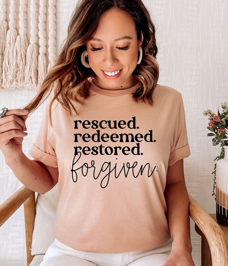 Jesus Svg Dxf Png Rescued Redeemed Restored Forgiven Svg - Etsy