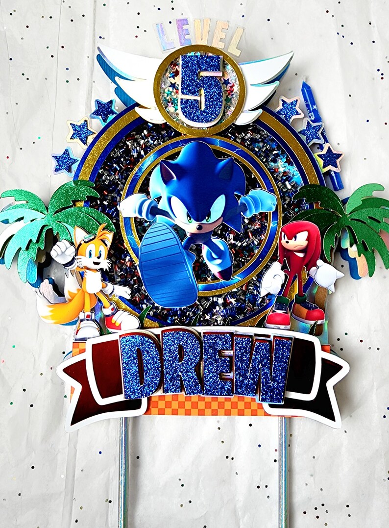 Sonic Cake Topper, Sonic The Hedgehog, Sonic und Tails, Sonic und ...