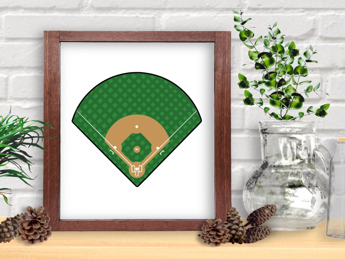 Baseball Field SVG, Instant Digital Download, SVG Cut File, Commercial ...
