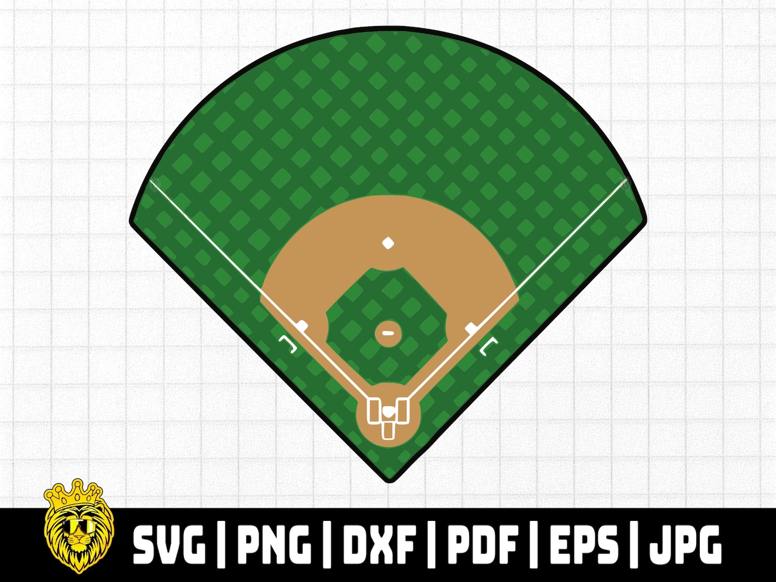 Baseball Field SVG, Instant Digital Download, SVG Cut File, Commercial ...