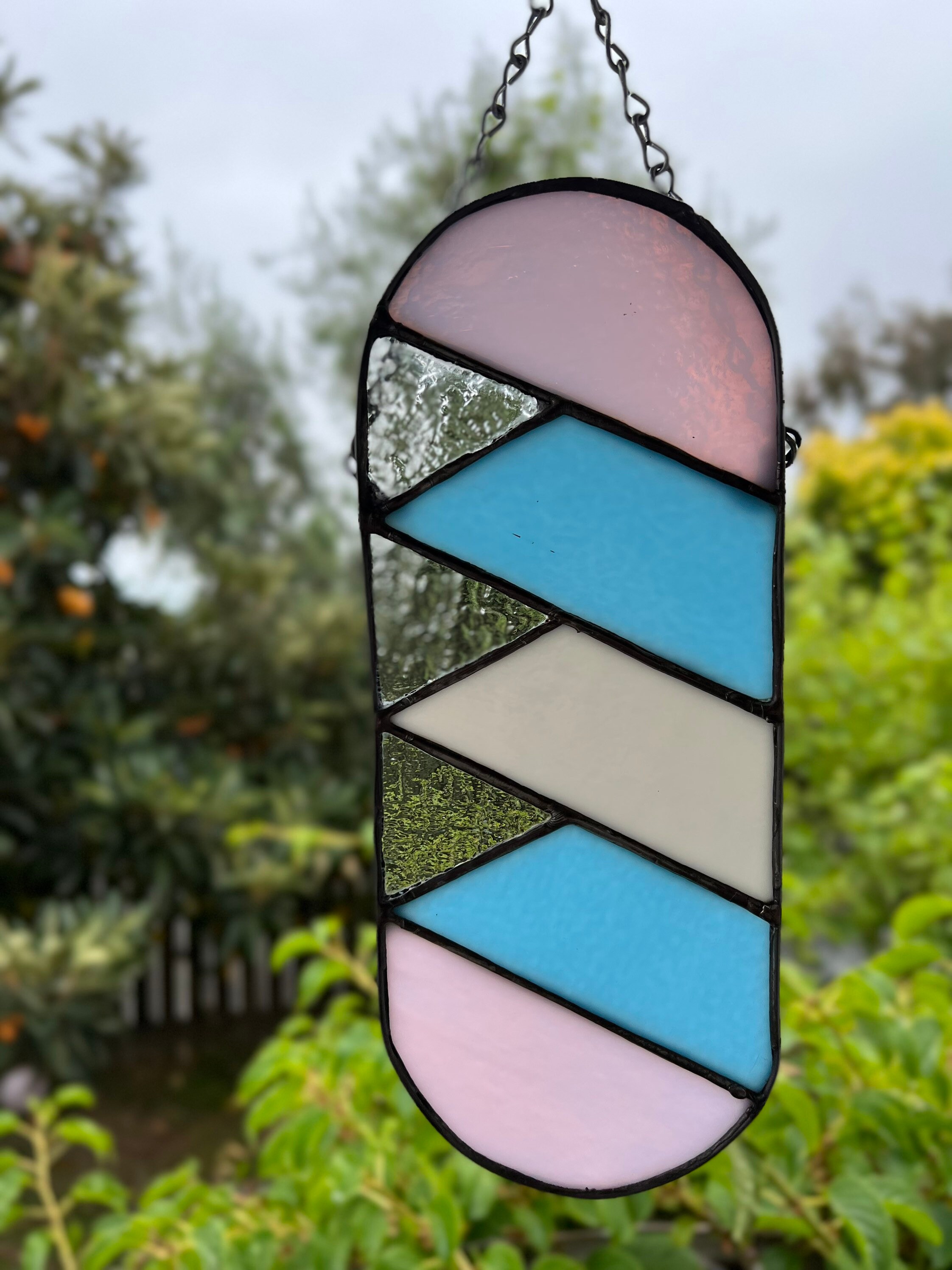 Stained Glass Trans Pride Flag - Etsy